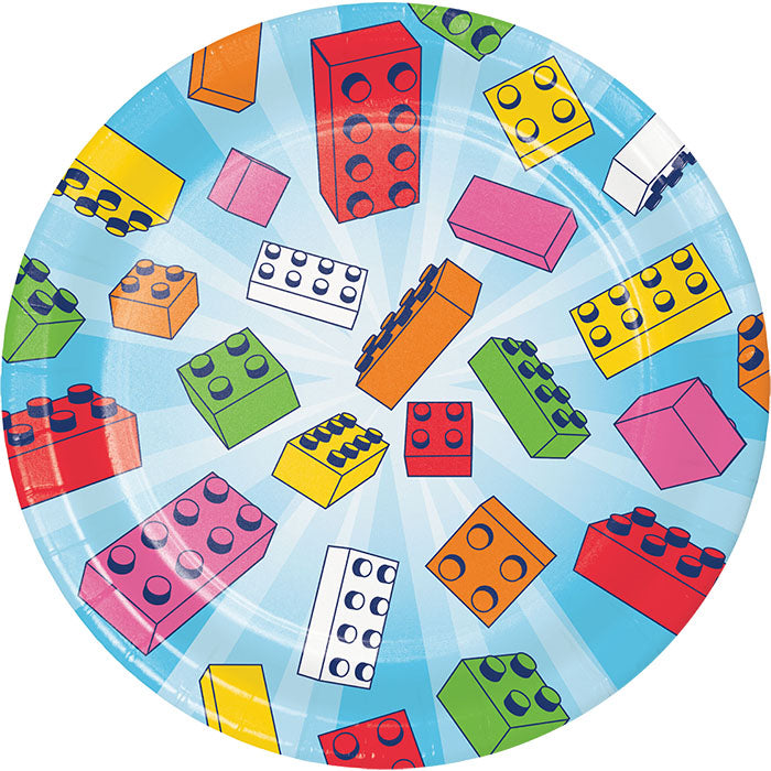 Wholesale Block Bash Toy Blocks Dessert Plates 96 ct | Napkins.com
