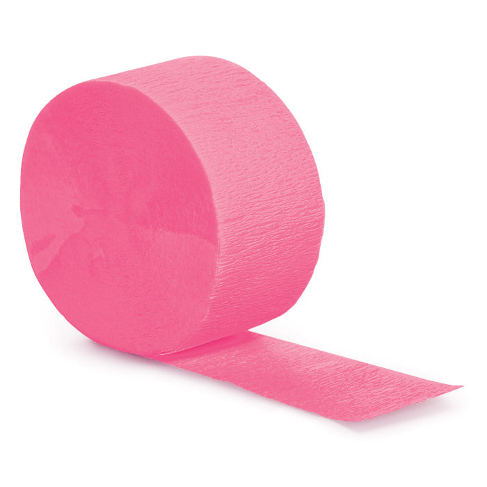 Candy Pink Crepe Streamer - 1 / pkg, 12 pkgs / case - Bulk Price ...