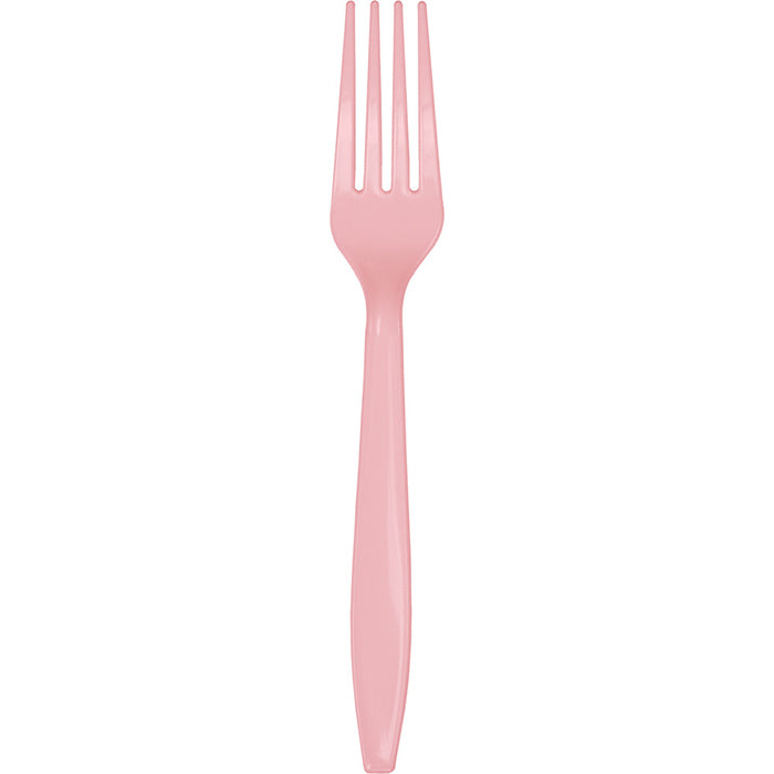 Wholesale Classic Pink Plastic Forks - Napkins.com