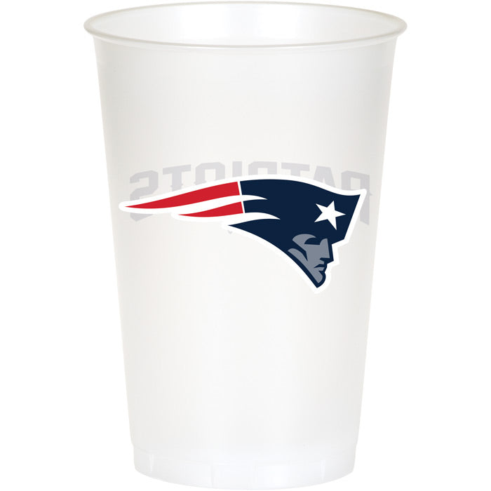 New England Patriots 20 oz Plastic Cups - 8 / pkg, 12 pkgs / case ...