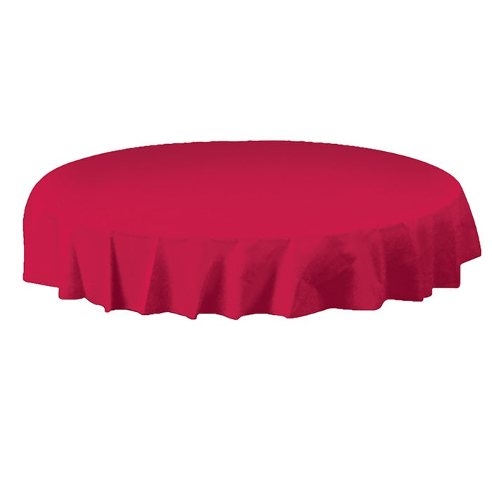 Bulk Red Plastic Octy-Round Tablecloths - Napkins.com