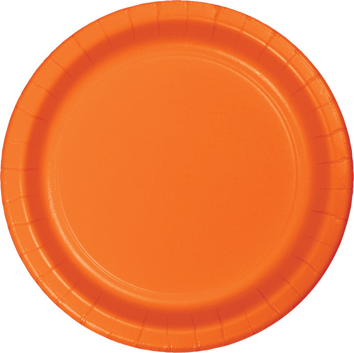 Bulk Sunkissed Orange Dinner Plates - 24 / pkg, 10 pkgs / case ...