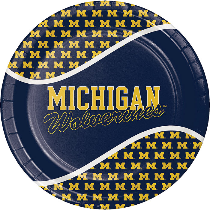 Bulk University of Michigan Dinner Plates 96 ct - Napkins.com