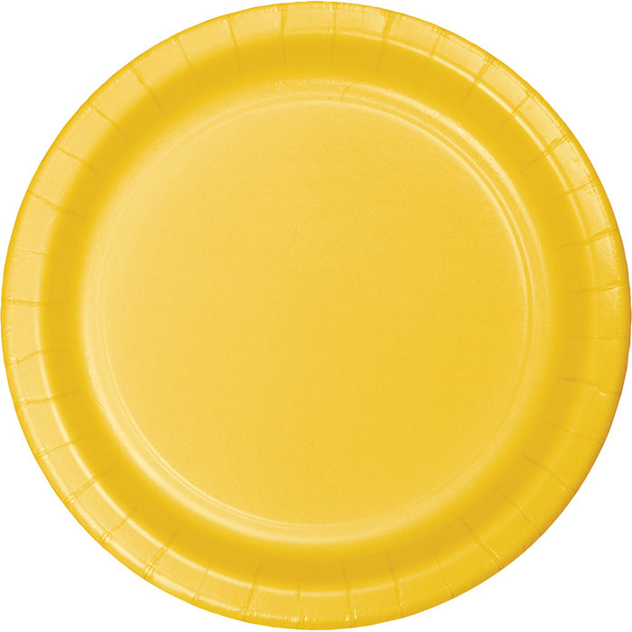 Bulk School Bus Yellow Dinner Plates 96 ct - Napkins.com