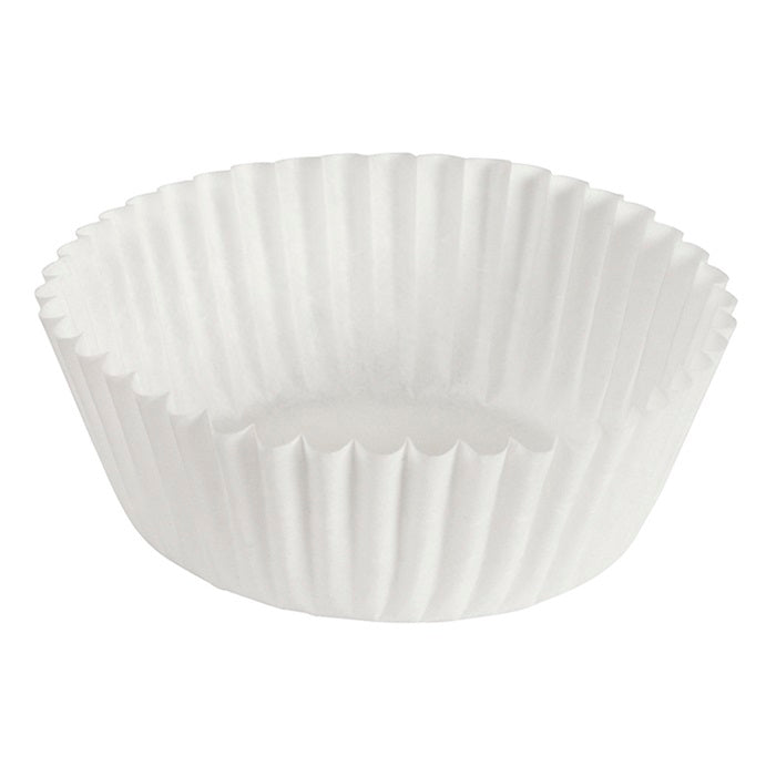 White 4.5" Blank Fluted Baking Cups | Napkins.com