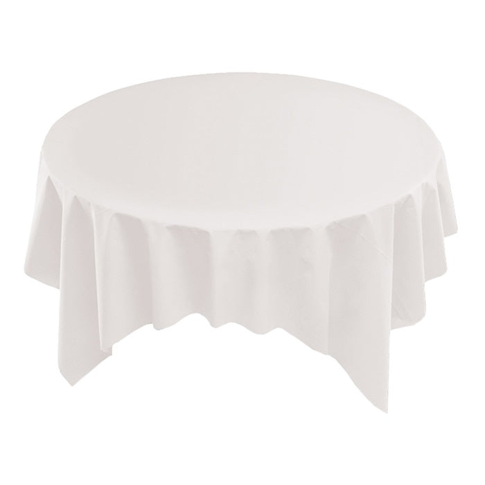 Wholesale White Linen-Like 82" x 82" Tablecloths - Napkins.com